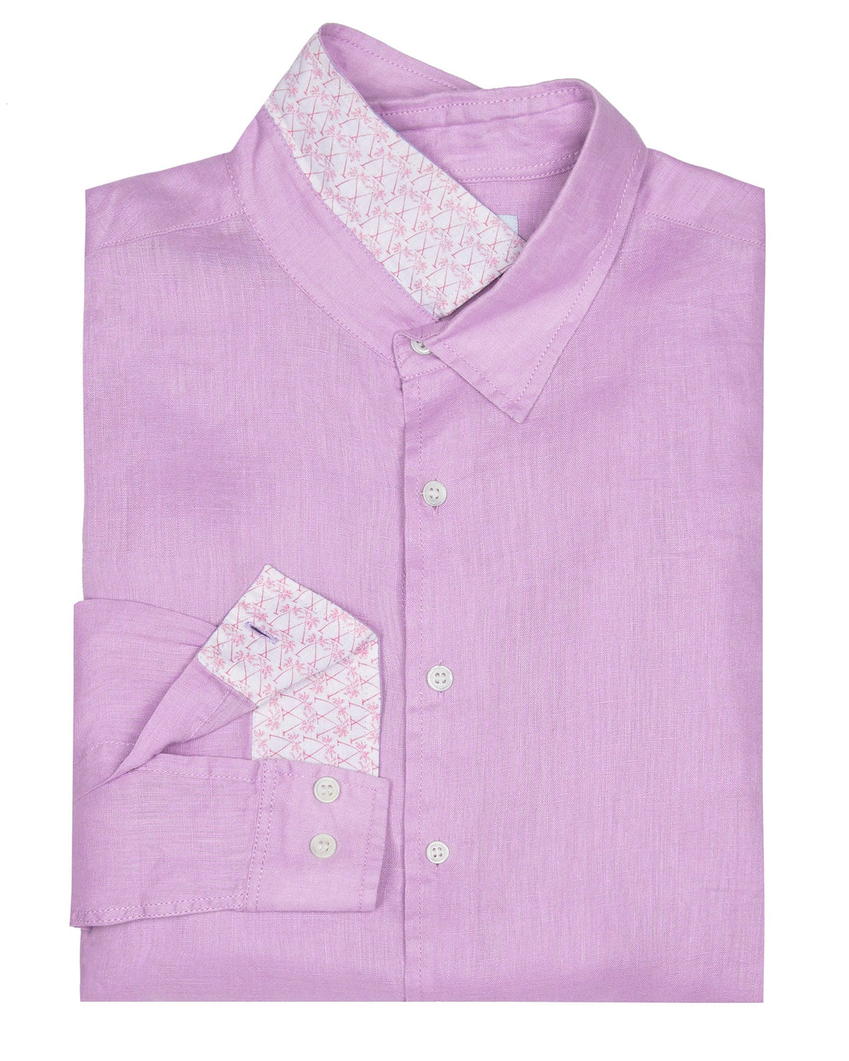 Mens Linen Shirt: LILAC