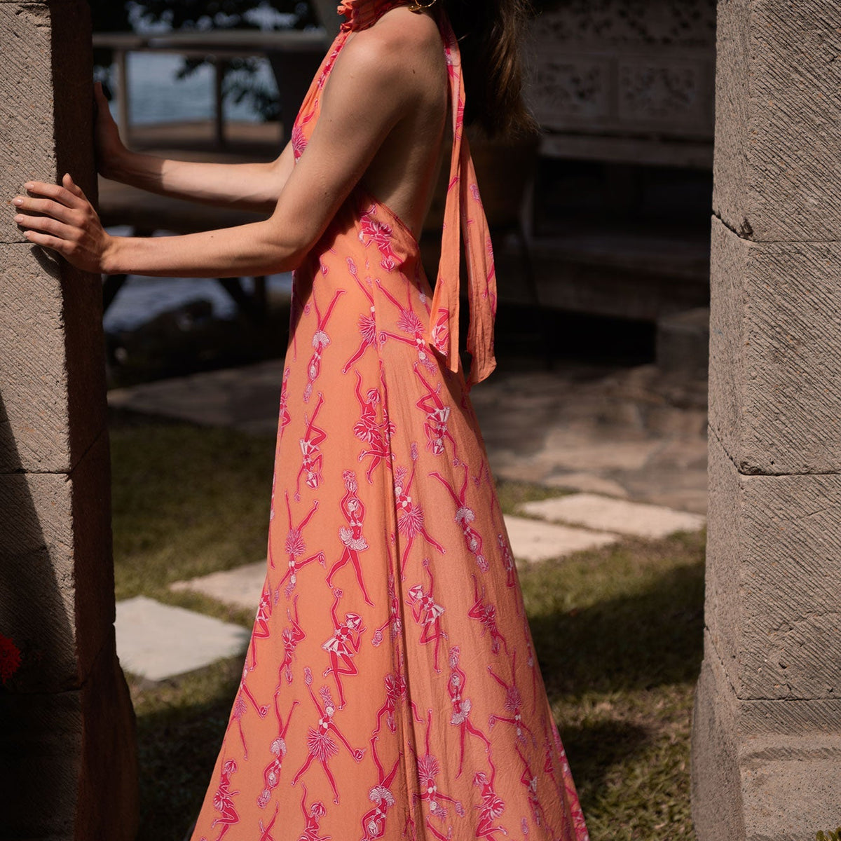 Silk Dena Dress FRUIT PUNCH – Pink House